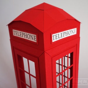 Papercraft Telephone Booth 3D Papercraft PDF Low Poly 3D - Etsy UK