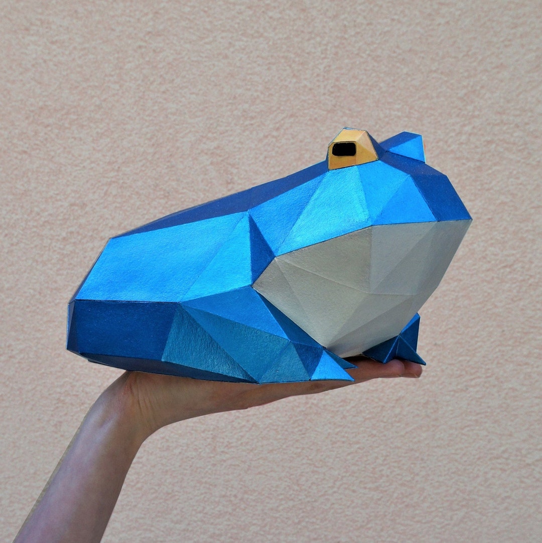 Papercraft Frog DIY 3D Low Poly Pixie Frog 3D Toad Paper Craft African ...