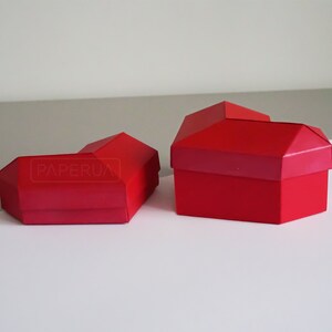 Papercraft Heart Shaped Gift Box Pattern, PDF Digital Tamplate, DIY ...