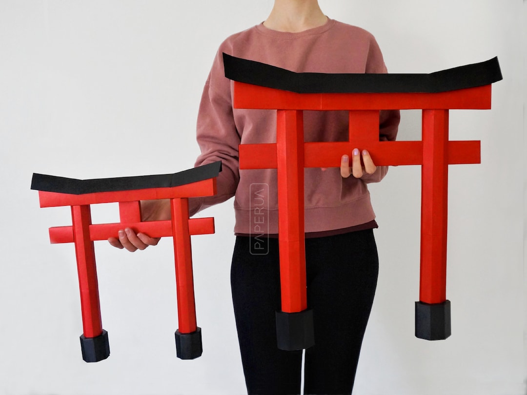 Papercraft TORII Digital Template DIY Torii Gate 3D Origami Low Poly ...
