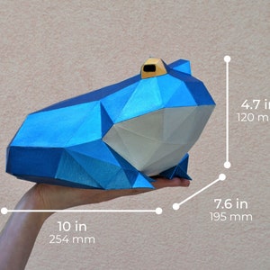 Papercraft Frog DIY 3D Low Poly Pixie Frog 3D Toad Paper Craft African ...