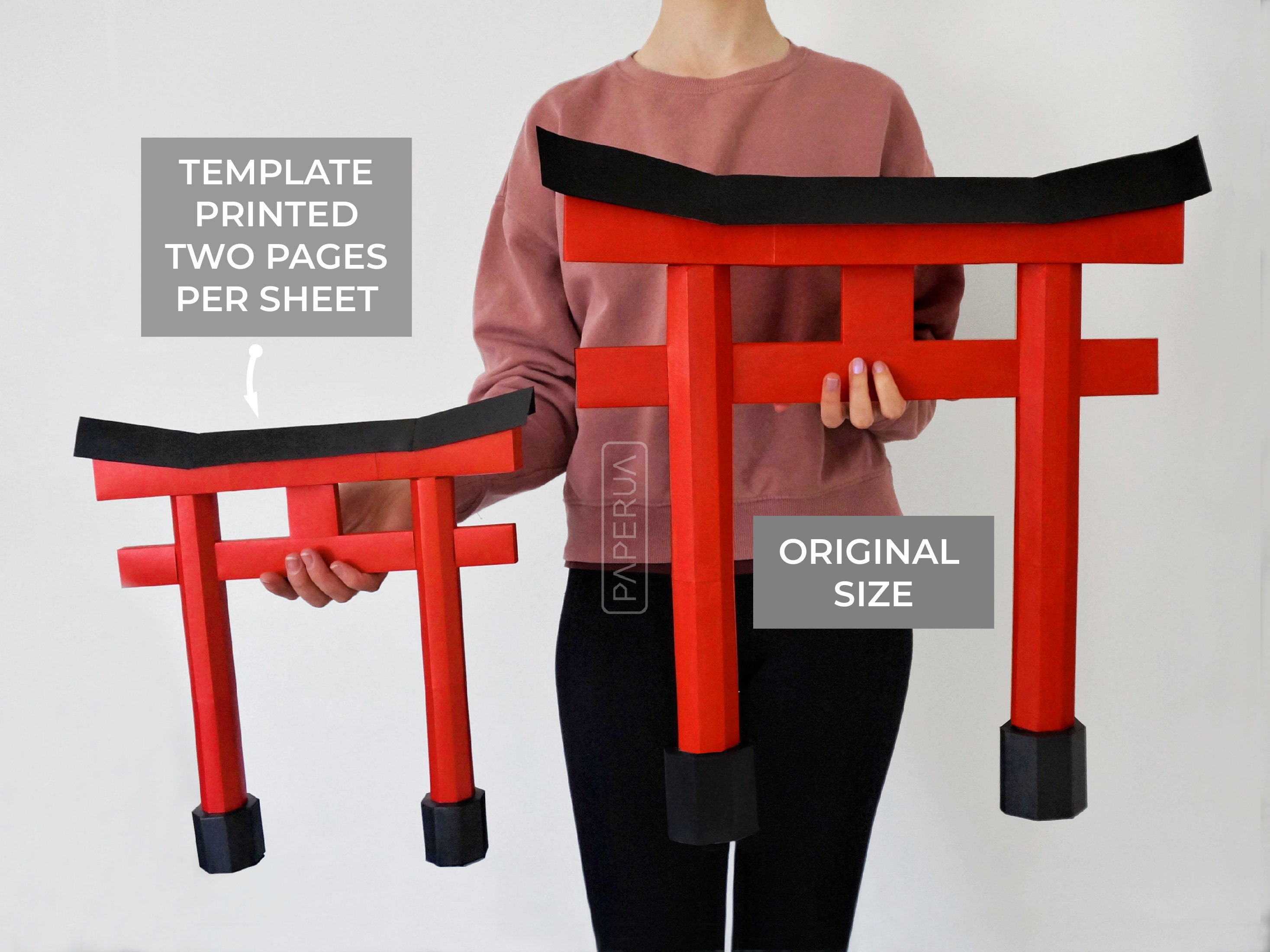 Papercraft TORII Plantilla Digital DIY Torii Gate 3D Origami - Etsy España