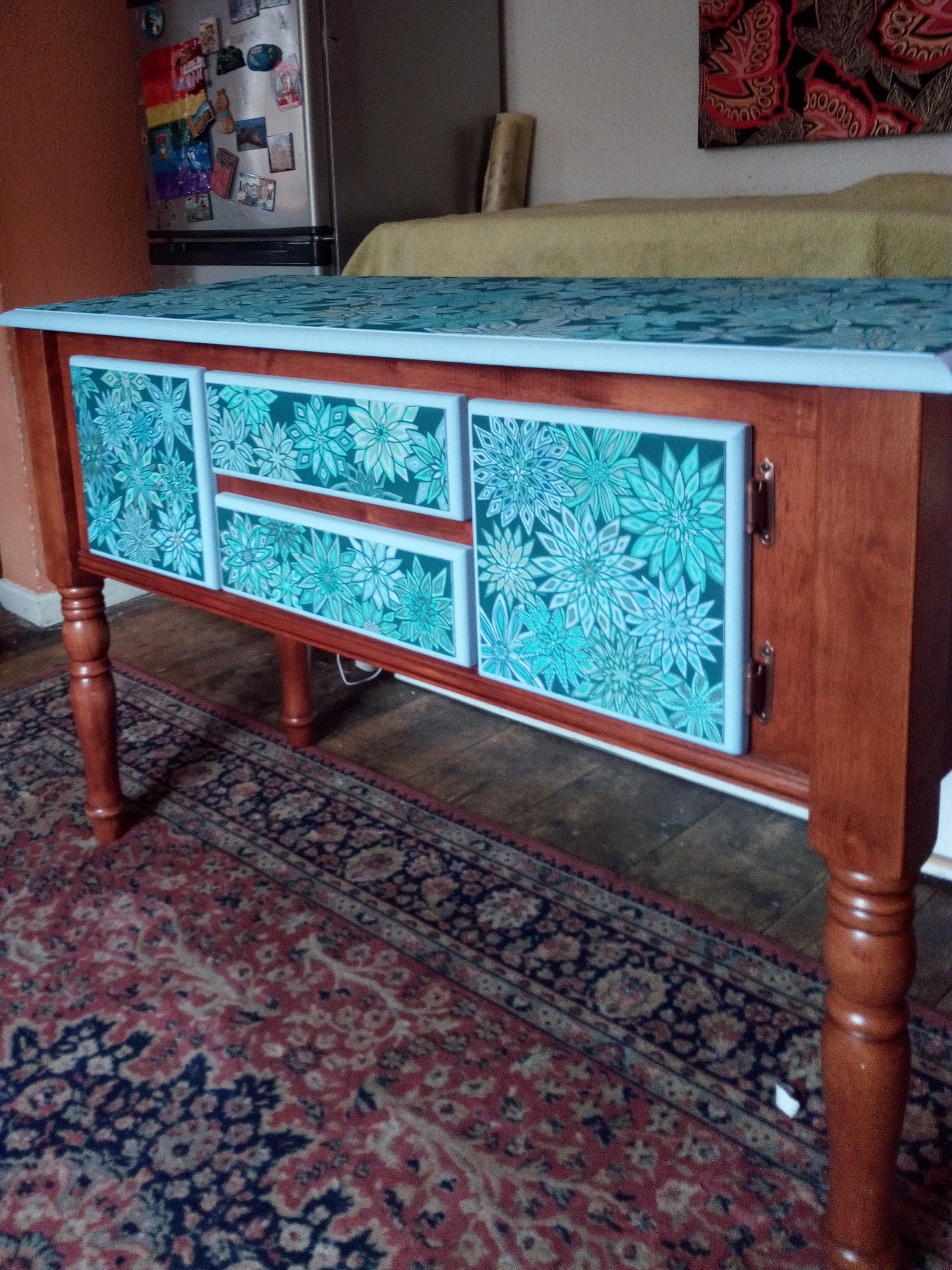 Hand Painted Console Table - Etsy