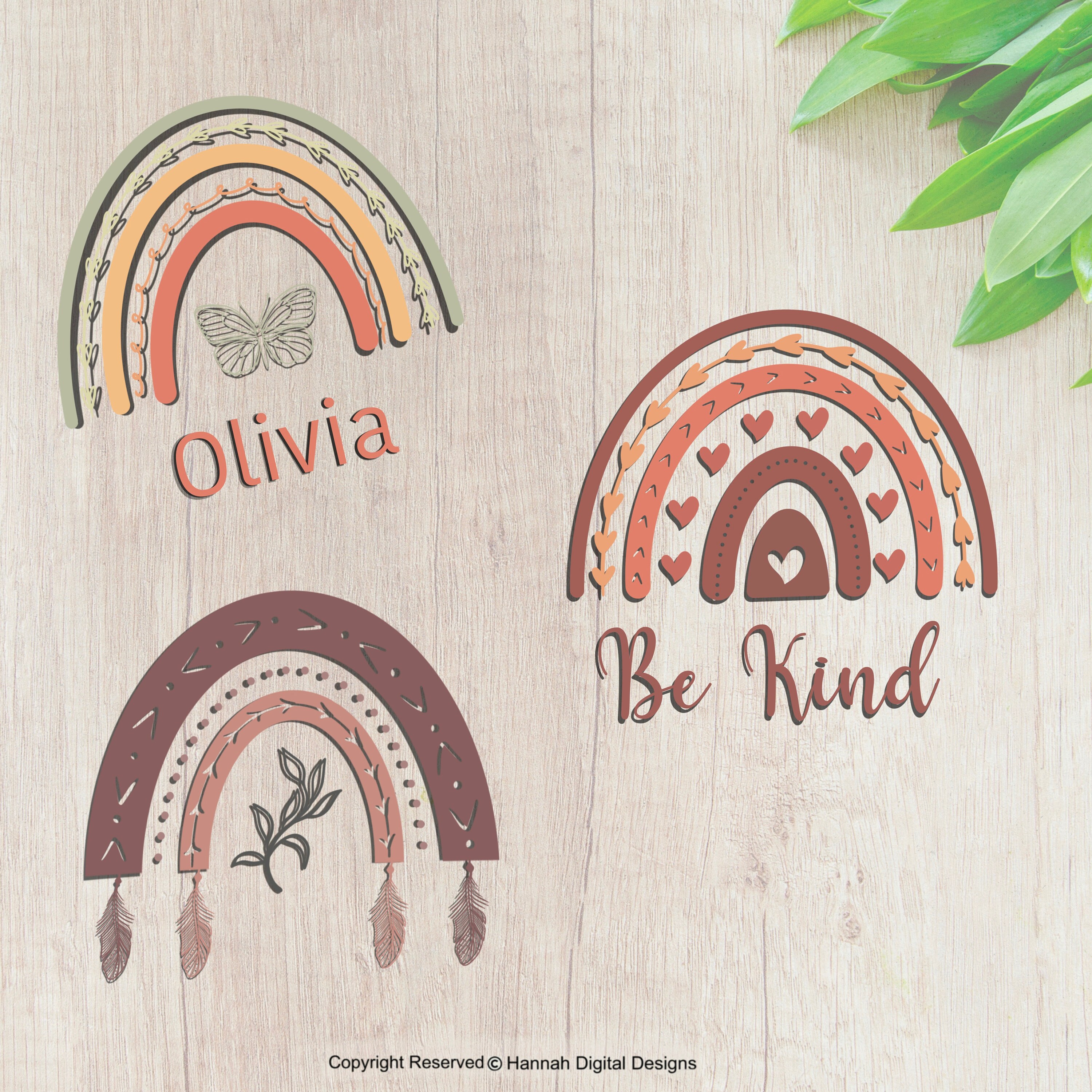 Procreate Boho Rainbow Stamps Boho Rainbow Rainbow Stamps | Etsy