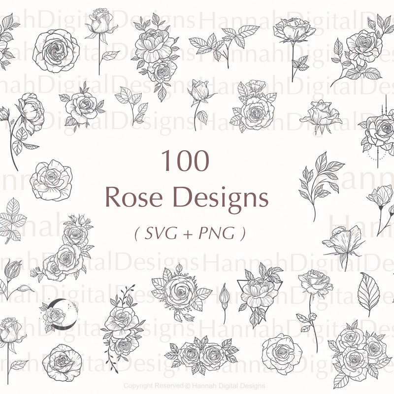 Roses Svg - Etsy
