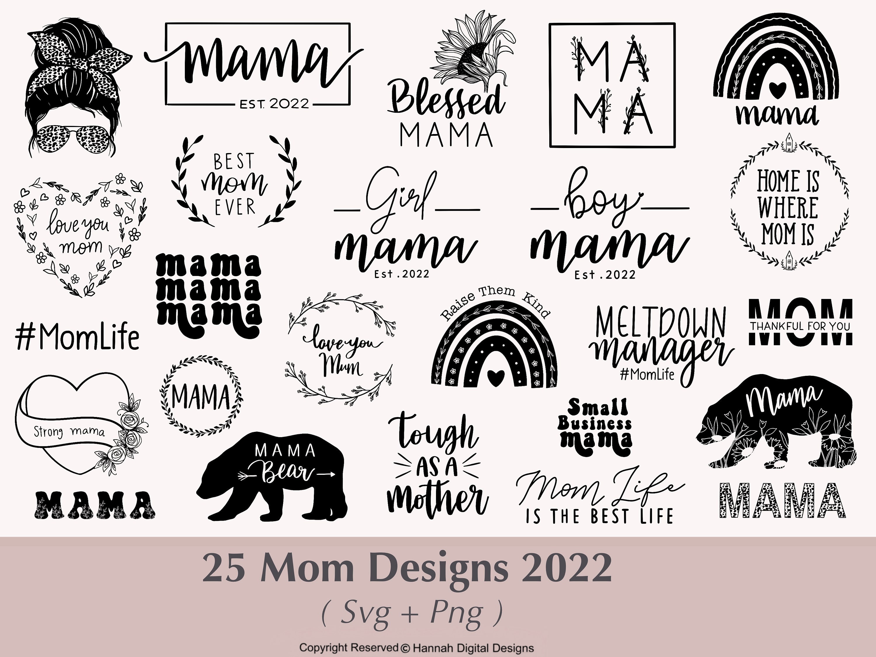 Mom Svg Bundle Mom Life Svg Mothers Day Svg Funny Mom | Etsy UK