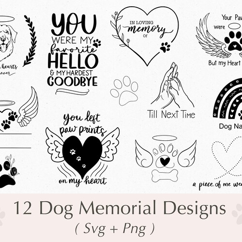 In Loving Memory svg golden retriever svg Memorial Svg Dogs svg Paw ...