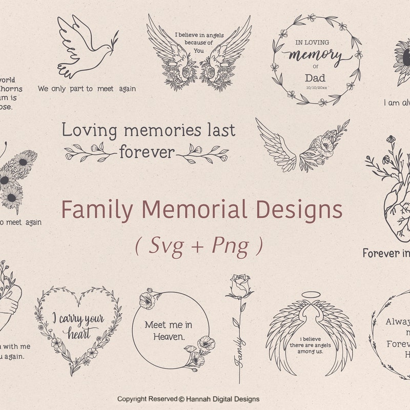 In Memory Svg - Etsy