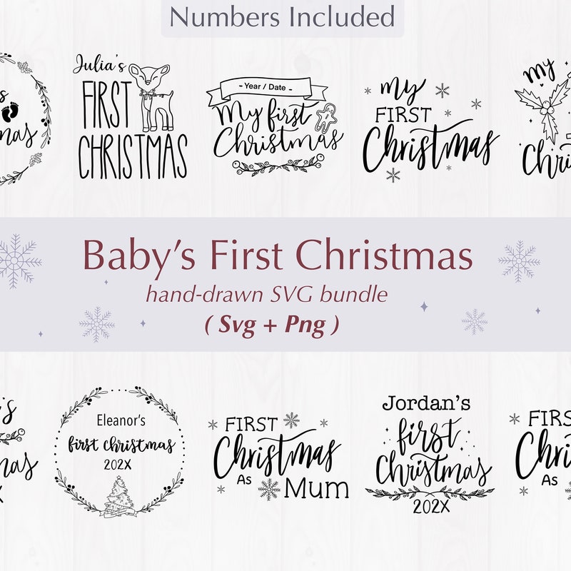 Babys First Christmas Svg - Etsy