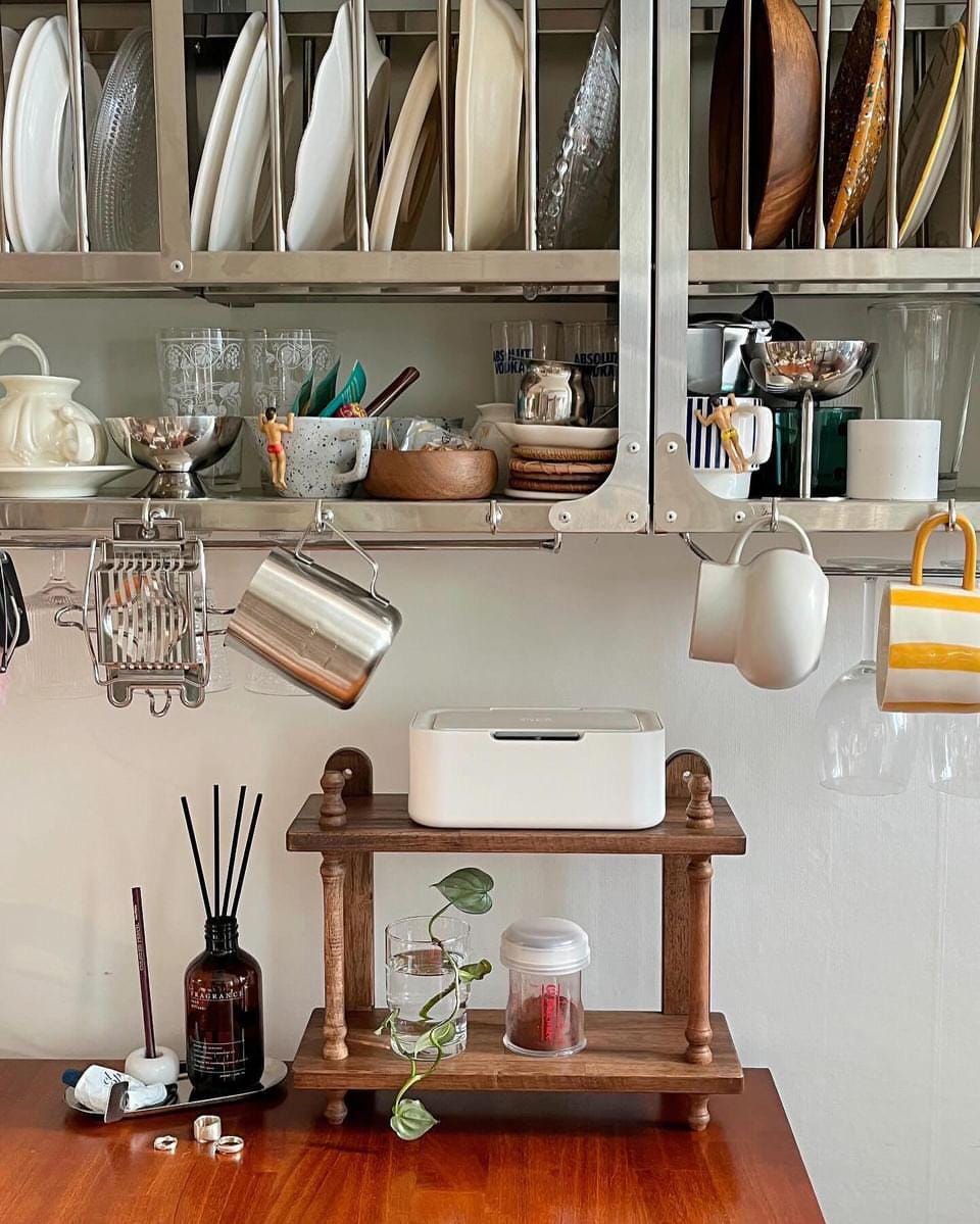 Wooden Wall Two-tier Shelf Style Elegant French Vintage Display for ...