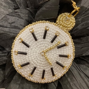 Pocket Watch Beaded Keychain - Etsy