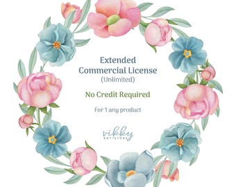 Extended License for One Clipart Set - Etsy