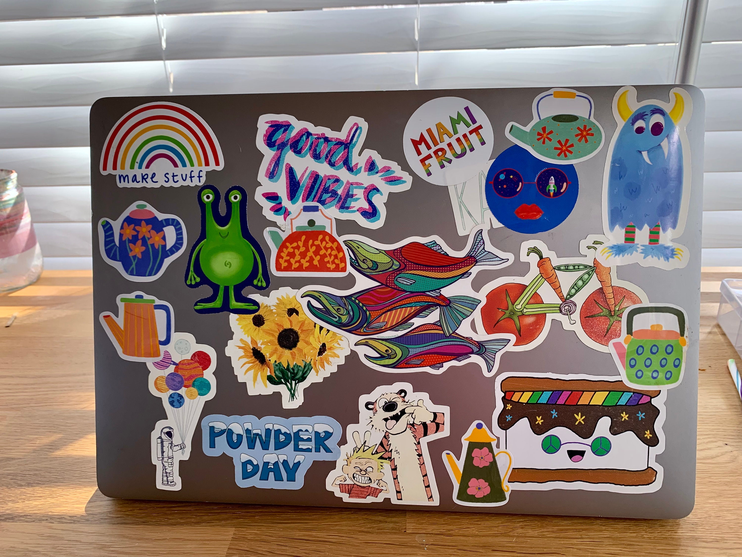 Furry Blue Monster Sticker/ Cartoon Creature Decal/kid's Birthday ...