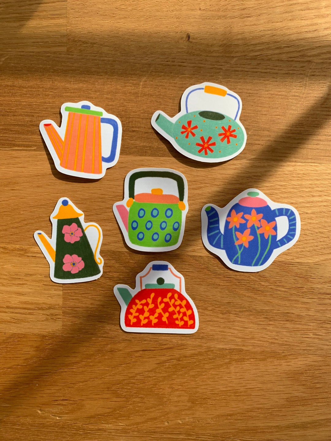 Teapot Sticker Pack/ Tea Lover/ Cottagecore Kettle/ Cozy Tea Time Decal ...
