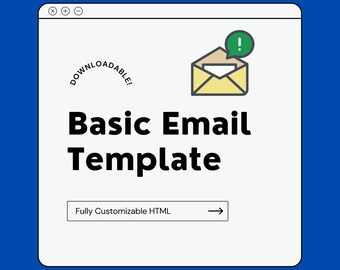 Basic Email Template - Etsy