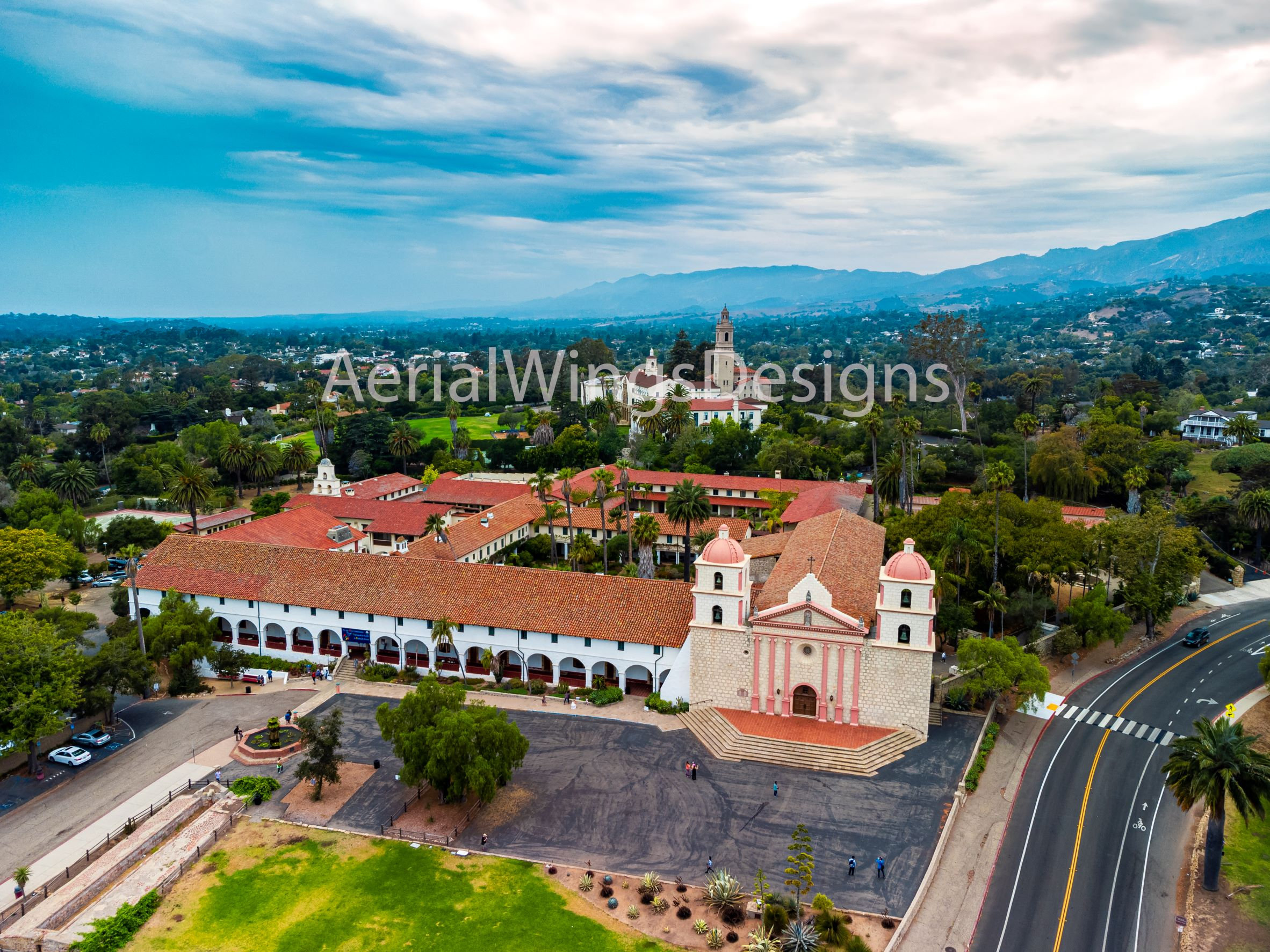 Aerial View of Old Mission Santa Barbara/santa Barbara/california/drone ...