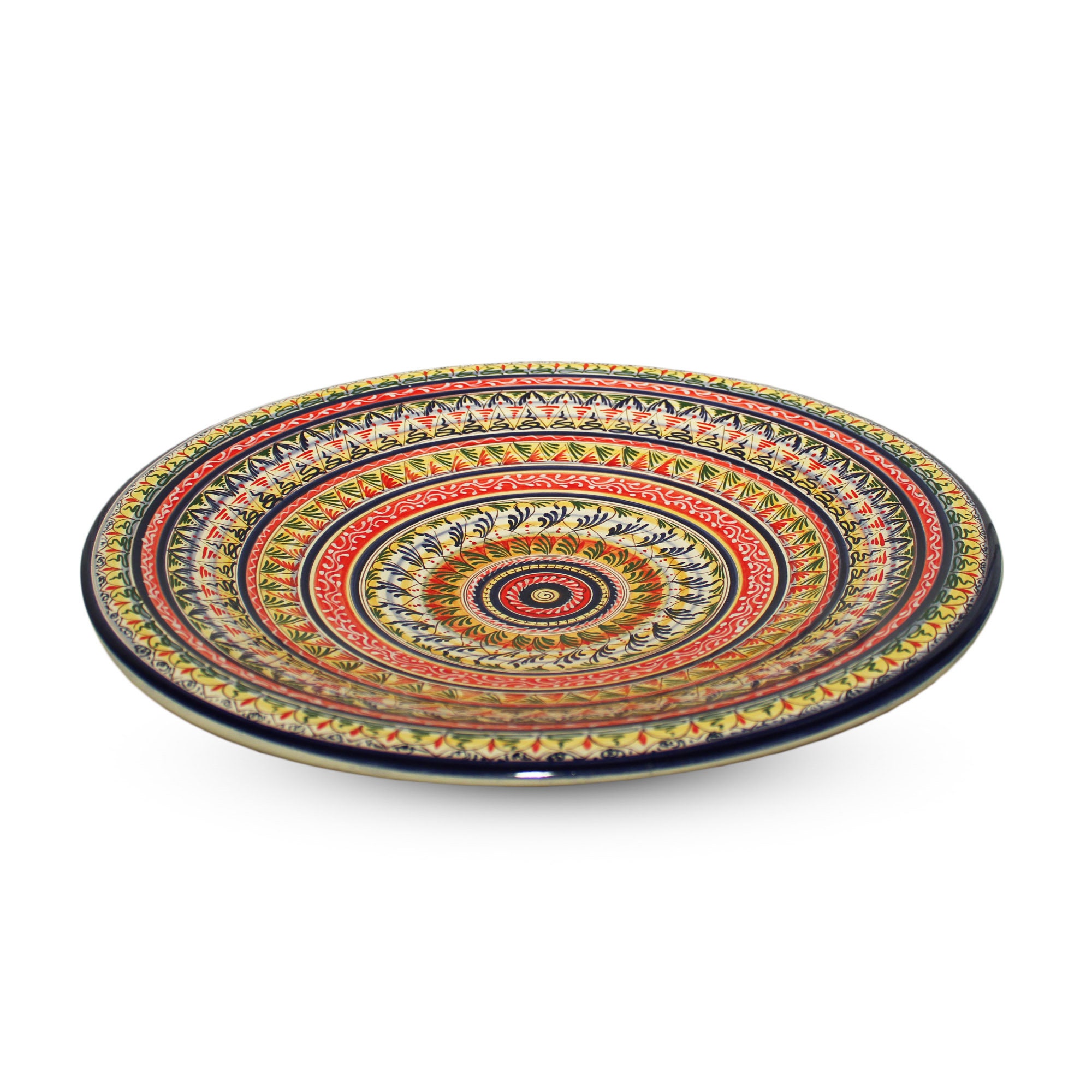 Italian Handmade Ceramic Plate With Geometric. Art Pottery Made in ...