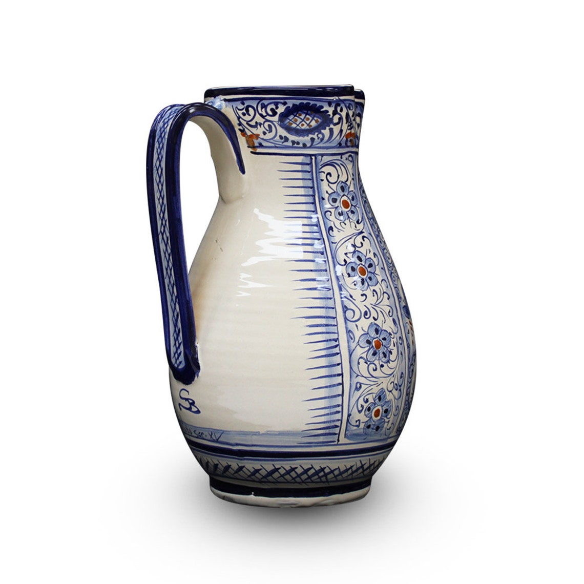 Italian Handmade Jug 2L With Owl. Art Pottery Made in Tuscany - Etsy