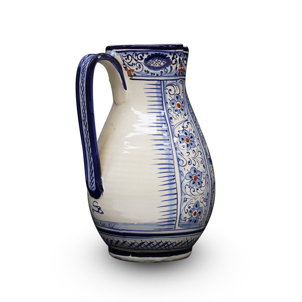 Italian Handmade Jug 2L With Owl. Art Pottery Made in Tuscany - Etsy