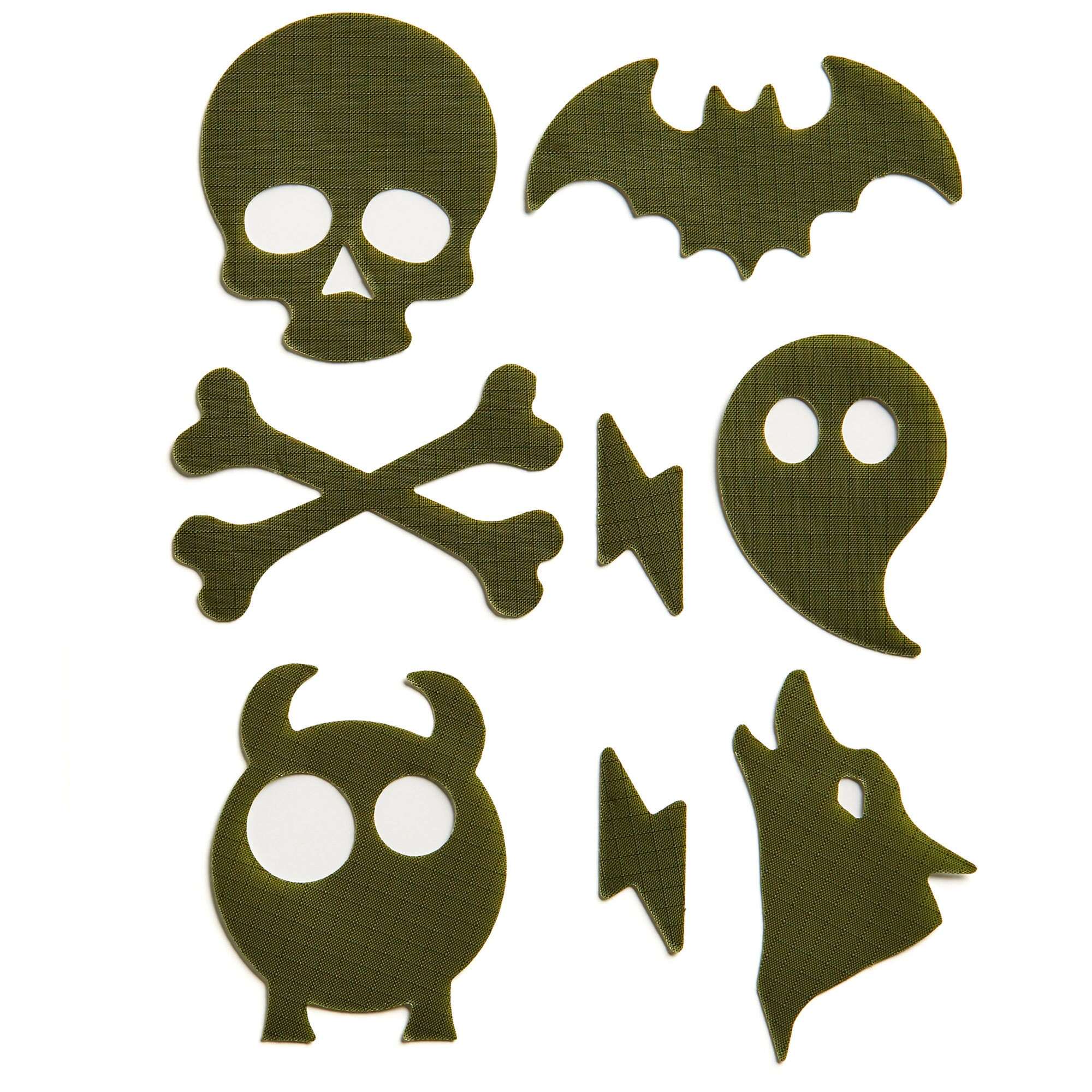 Spooky Patches Olive Green Self-adhesive Repair Patches for Down ...