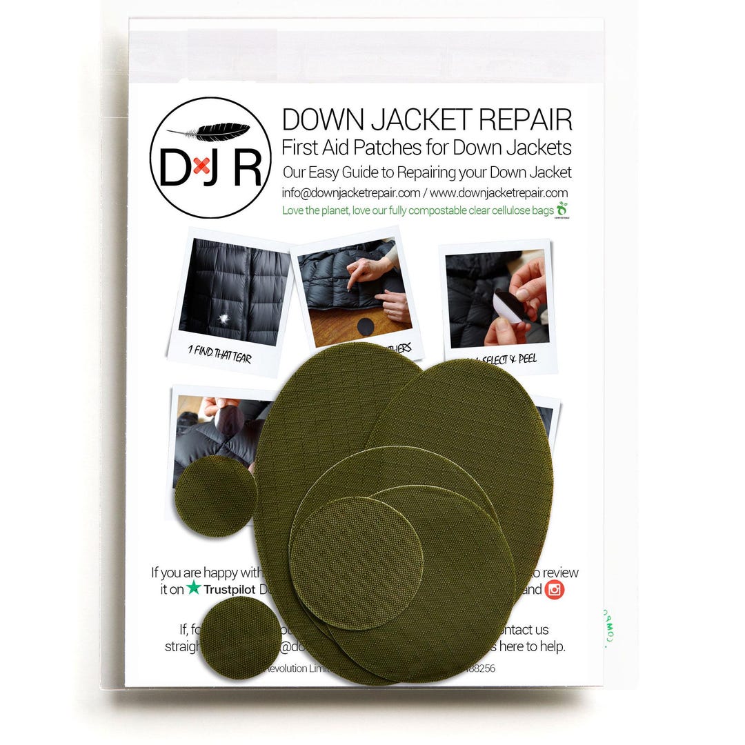 Self-adhesive Repair Patch Kit – 30-second Fix | Pre-cut Waterproof Patches for Down Jackets ...