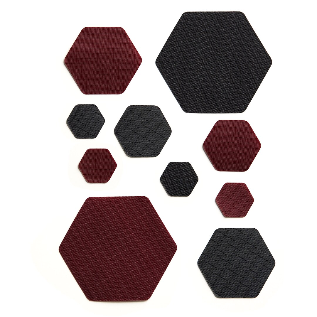 HEX Duo - Black and Burgundy - Two Colour Kits - Hexagonal Down Jacket ...
