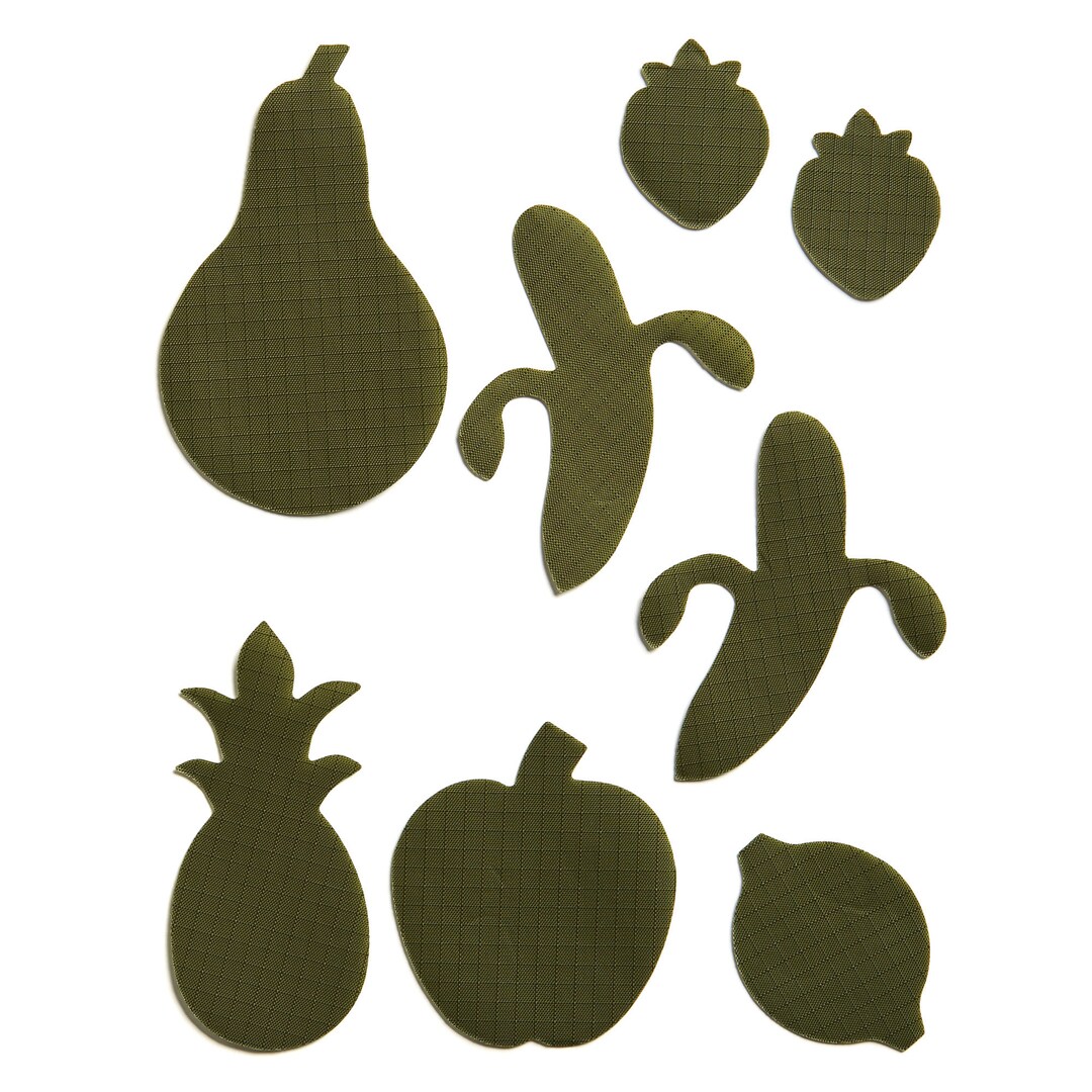 FRUIT– OLIVE GREEN Down Jacket Repair Patch Kit – 9 Self-adhesive ...