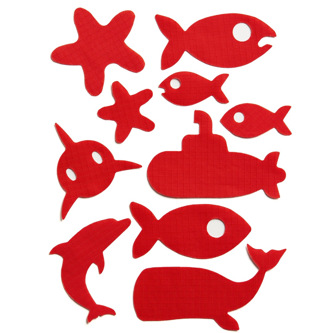 SEA – RED Down Jacket Repair Patch Kit – 9 Self-adhesive Waterproof ...