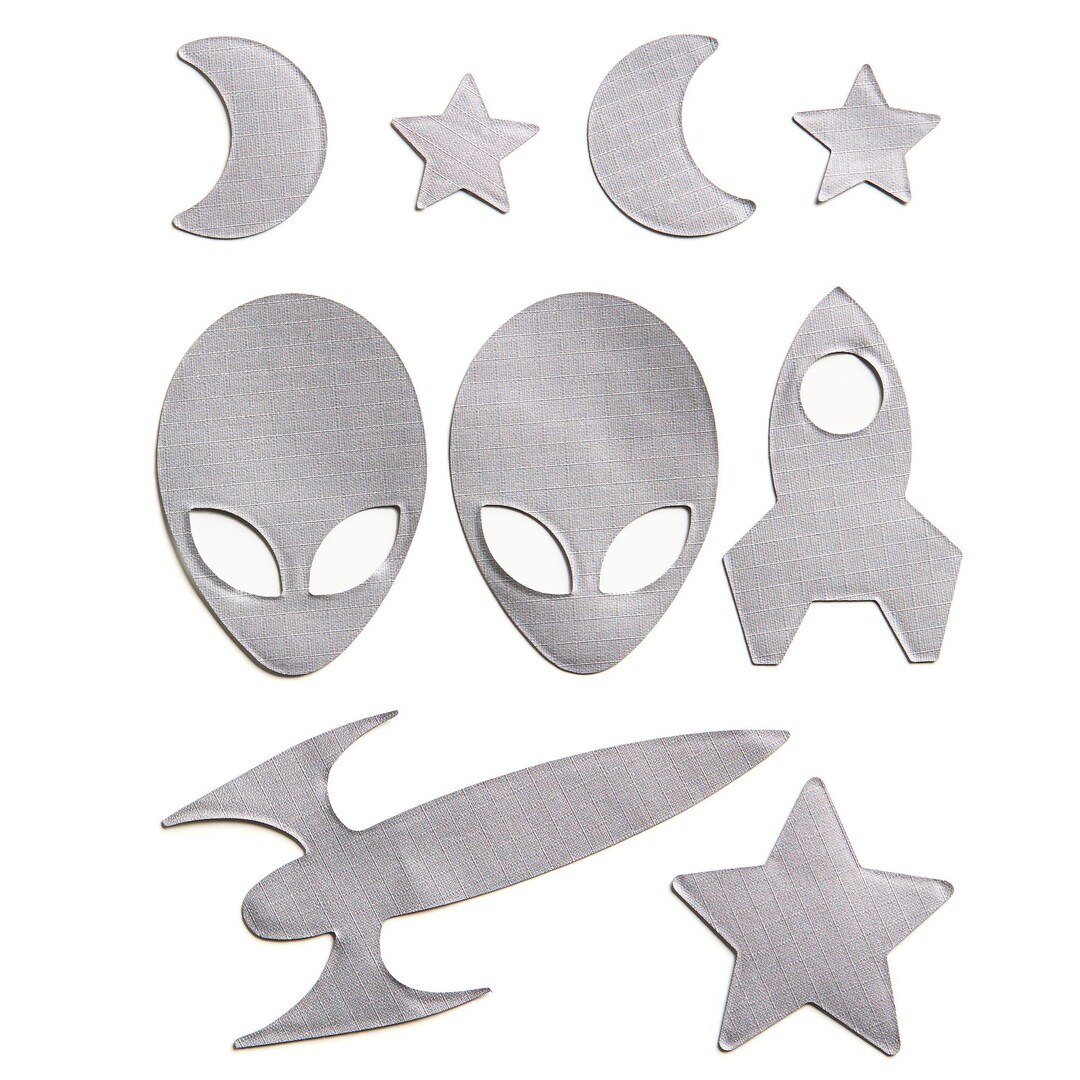 Space Patches - Metallic Silver - Self-adhesive Repair Patches for Down ...