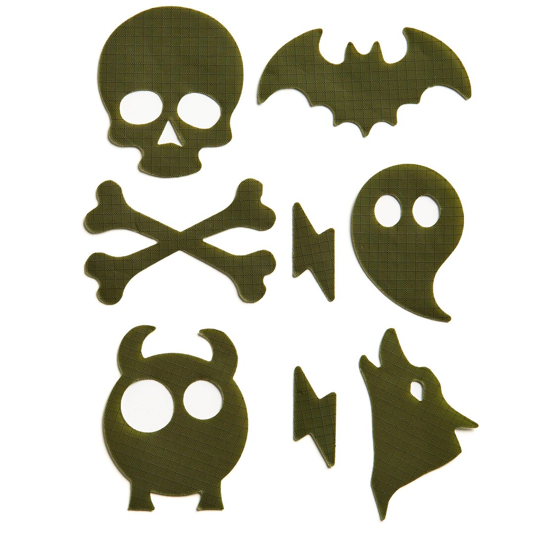 Spooky Patches - Olive Green - Self-adhesive Repair Patches for Down ...