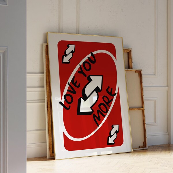 Love You More Uno Card - Etsy