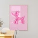 Pink Balloon Dog Art (digital Download), Dog Print, Dog Poster, Funny ...