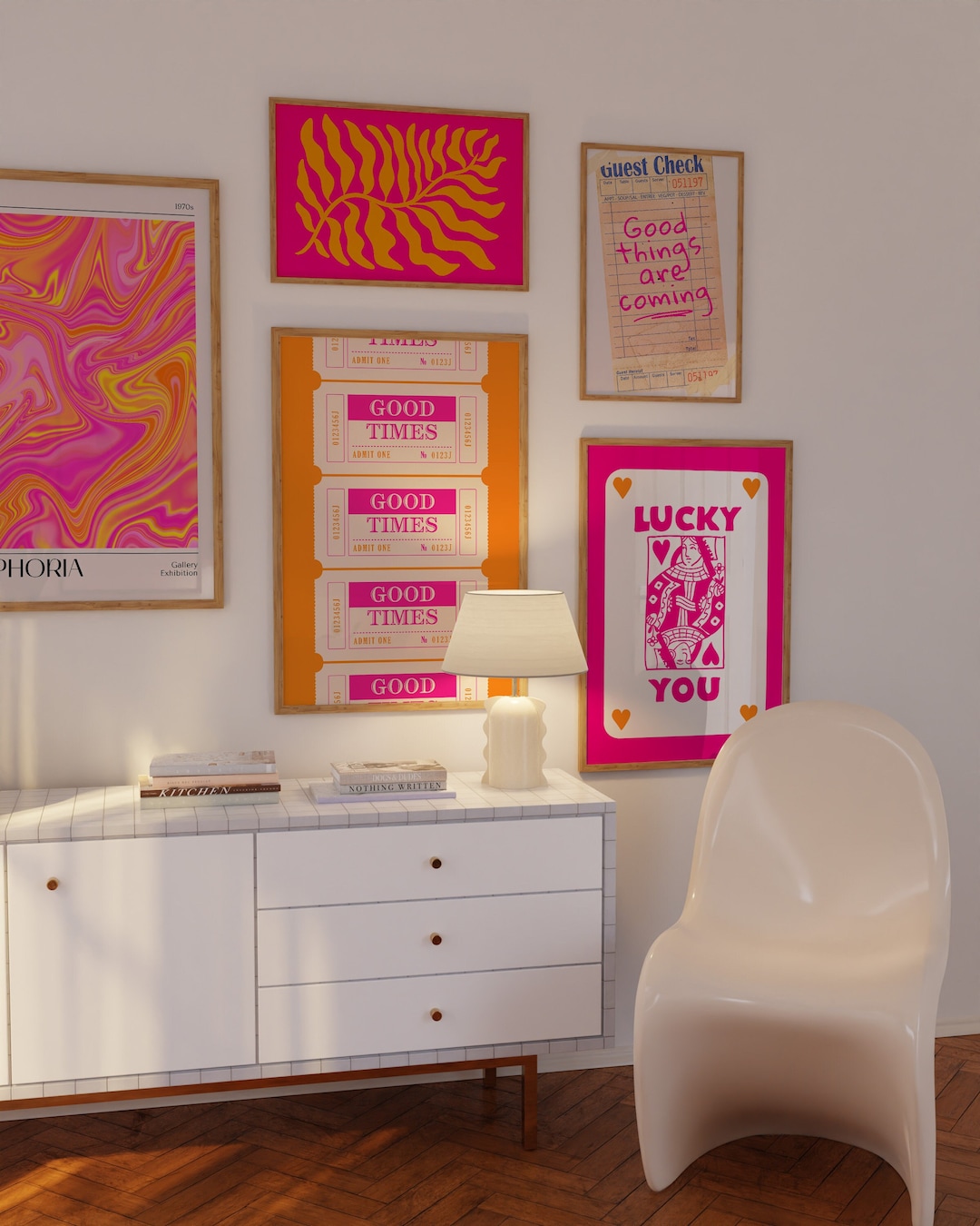 Preppy Aesthetic Set of 5, Good Times Poster, Euphoria Print, Lucky You ...
