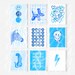 Blue Preppy Wall Art Pack of 9 digital Download, Digital Print, Preppy ...