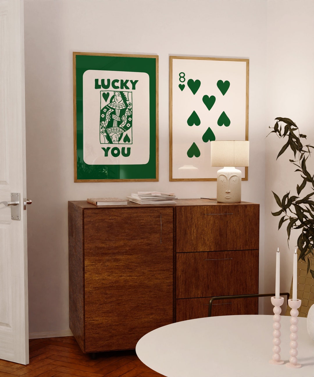 Lucky You Poster, Retro Wall Art Set of 2, Retro Trendy 2YK Aesthetic ...