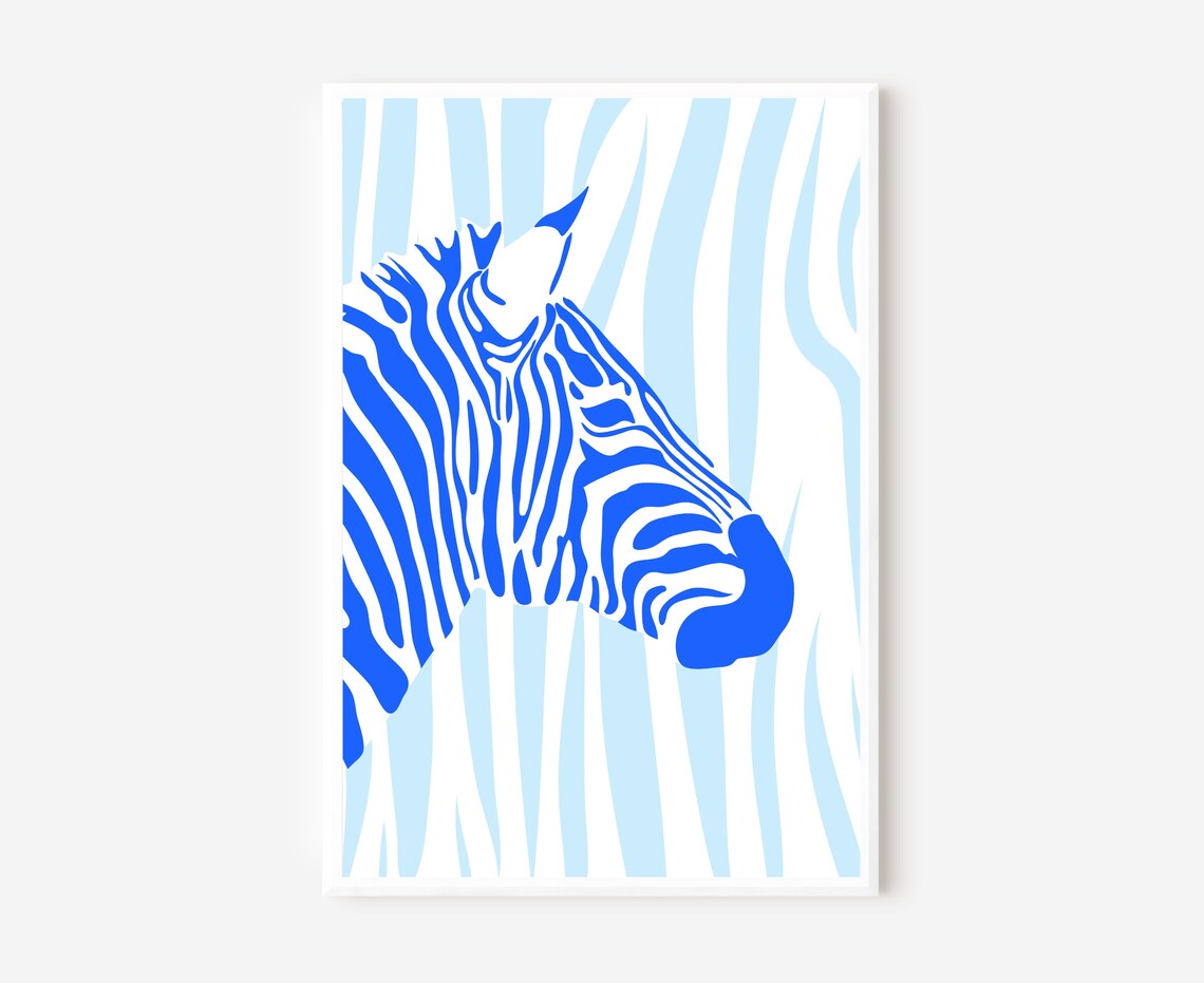 Blue Preppy Wall Art Pack of 9 digital Download Digital | Etsy