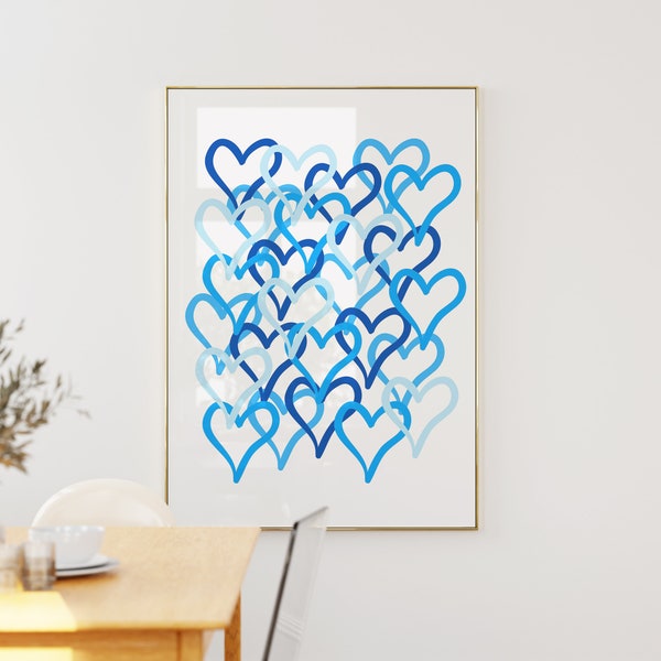 Preppy hart print - Etsy Nederland