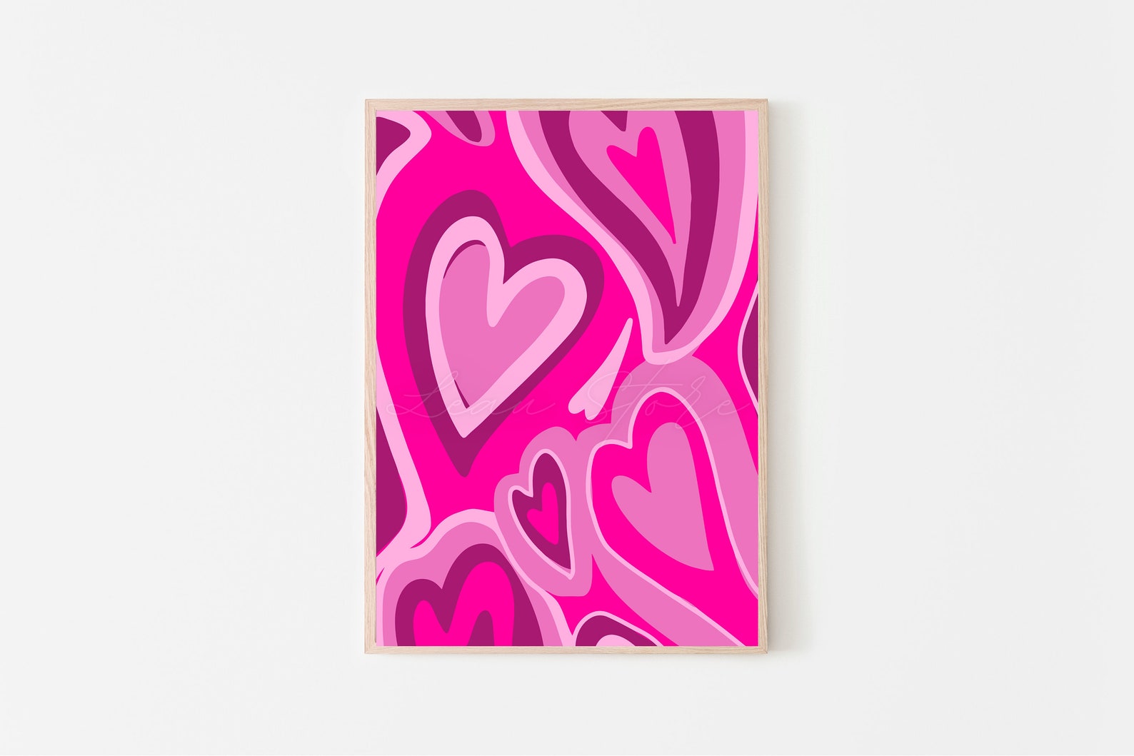 Pink preppy heart digital download Digital print Preppy | Etsy