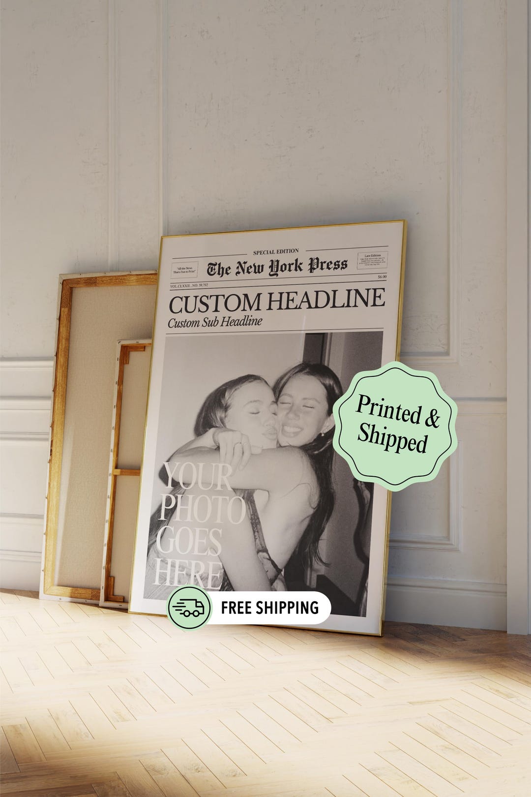 Custom Newspaper Print, Personalized Newsprint Poster, New York News ...
