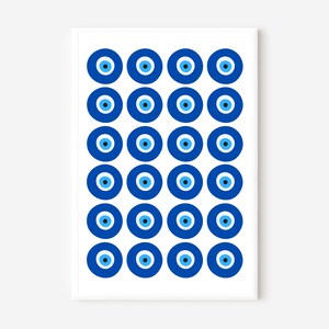 Blue Preppy Wall Art Pack of 9 digital Download Digital | Etsy