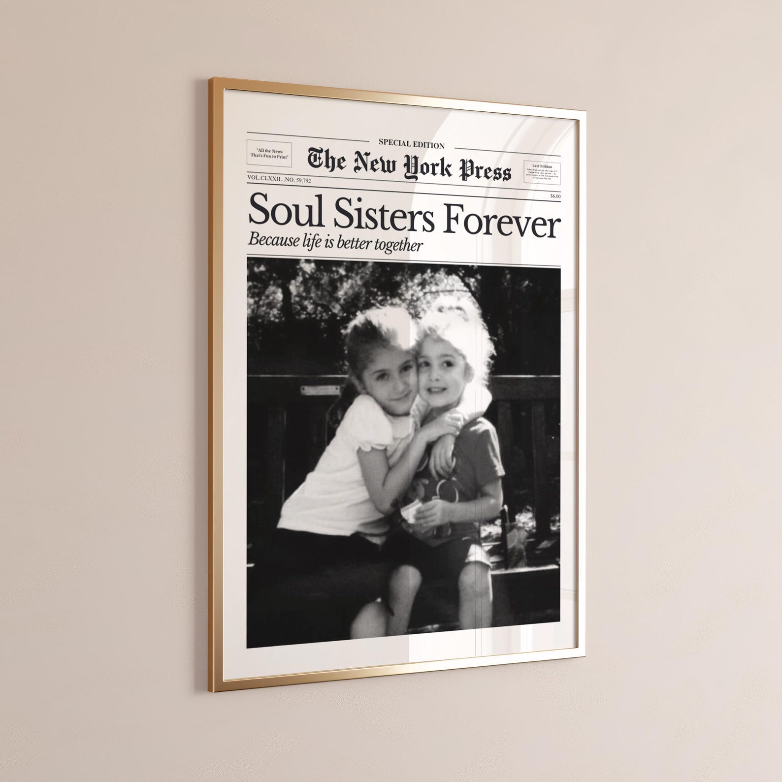 Custom Newspaper Print, Personalized Newsprint Poster, New York News ...