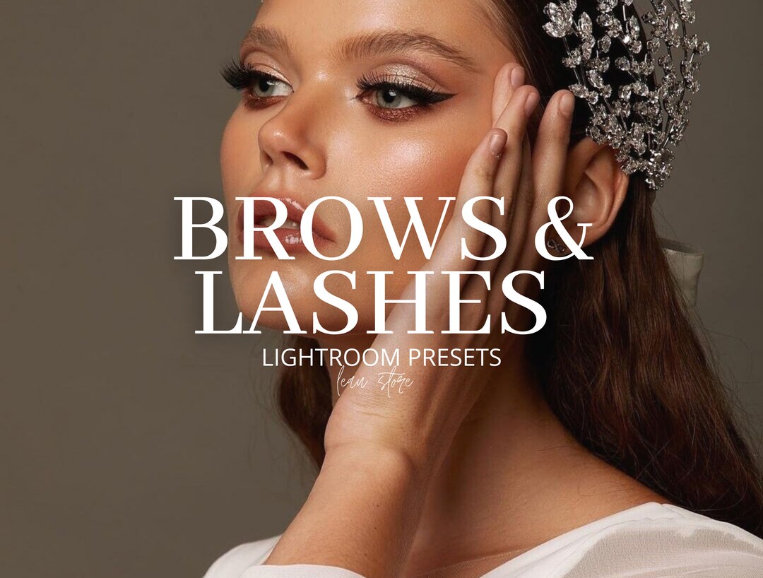 4 Mobile and Desktop Lightroom BROWS & LASHES Presets, Beauty Salon Lashmaker Filter, Brow ...