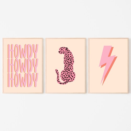 Red Preppy Wall Art Pack of 6 digital Download Digital - Etsy UK