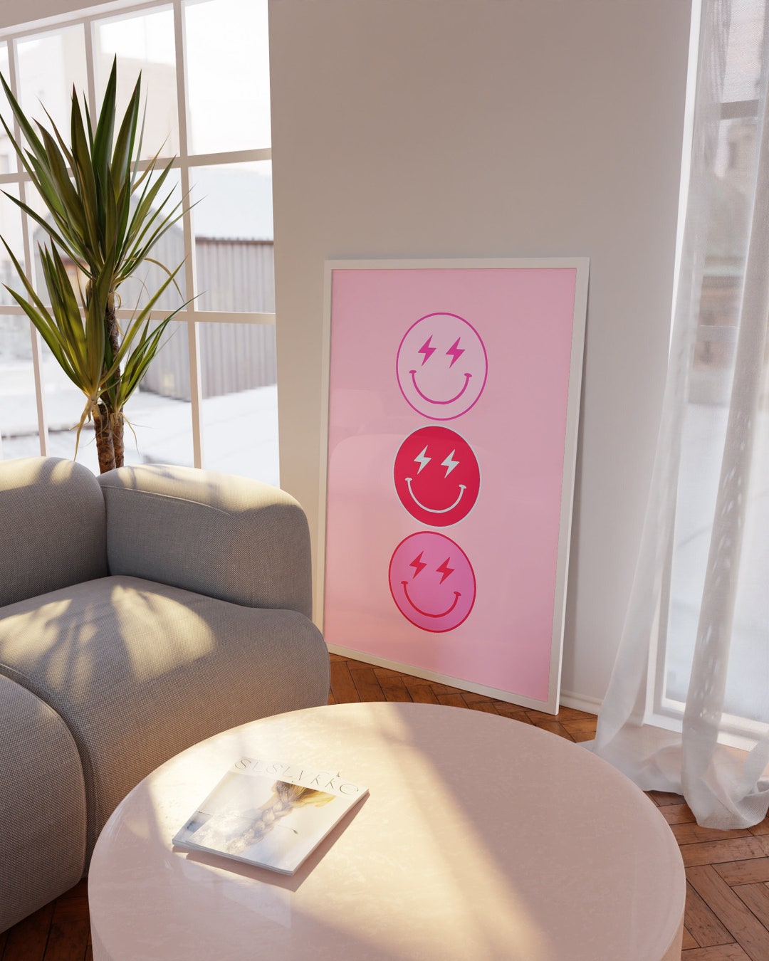 Dripping Smiley Face Art Print (digital Download), Drip Poster Wall Art ...
