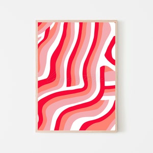 Red Preppy Wall Art Pack of 6 digital Download Digital - Etsy UK