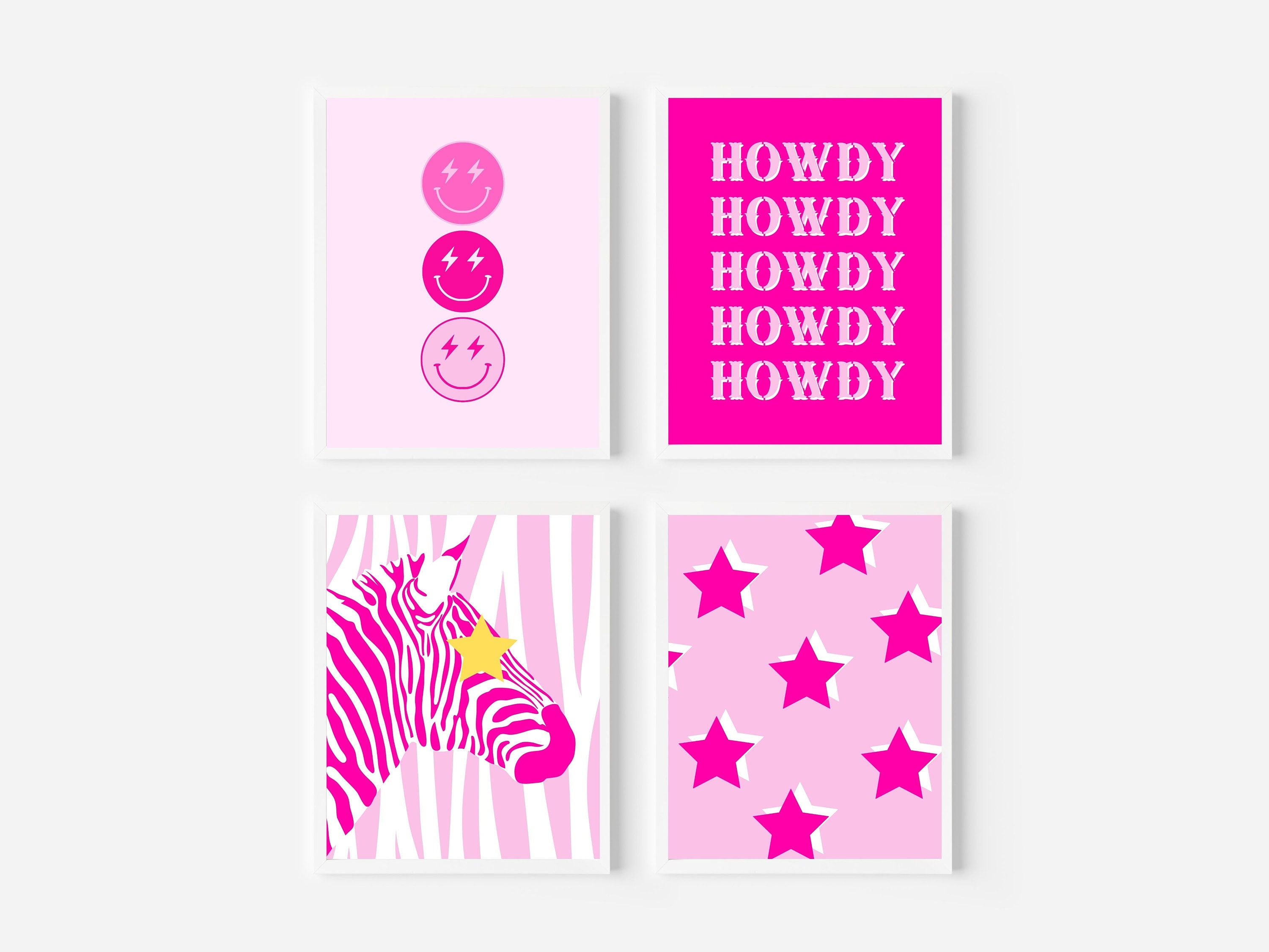 Digital Prints Digital print Preppy room decor Pink preppy wall art ...