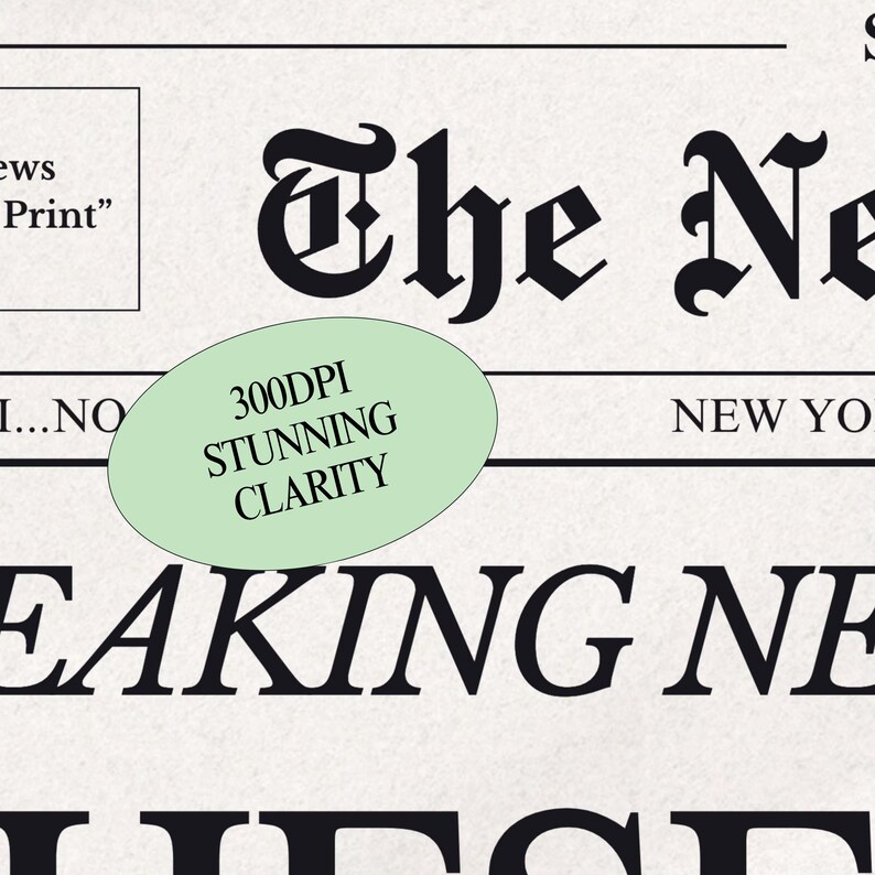 Custom Newspaper Print, Personalized Newsprint Poster, New York News ...