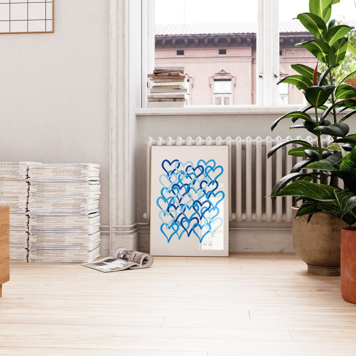 Blue Preppy Wall Art Pack of 9 digital Download Digital - Etsy