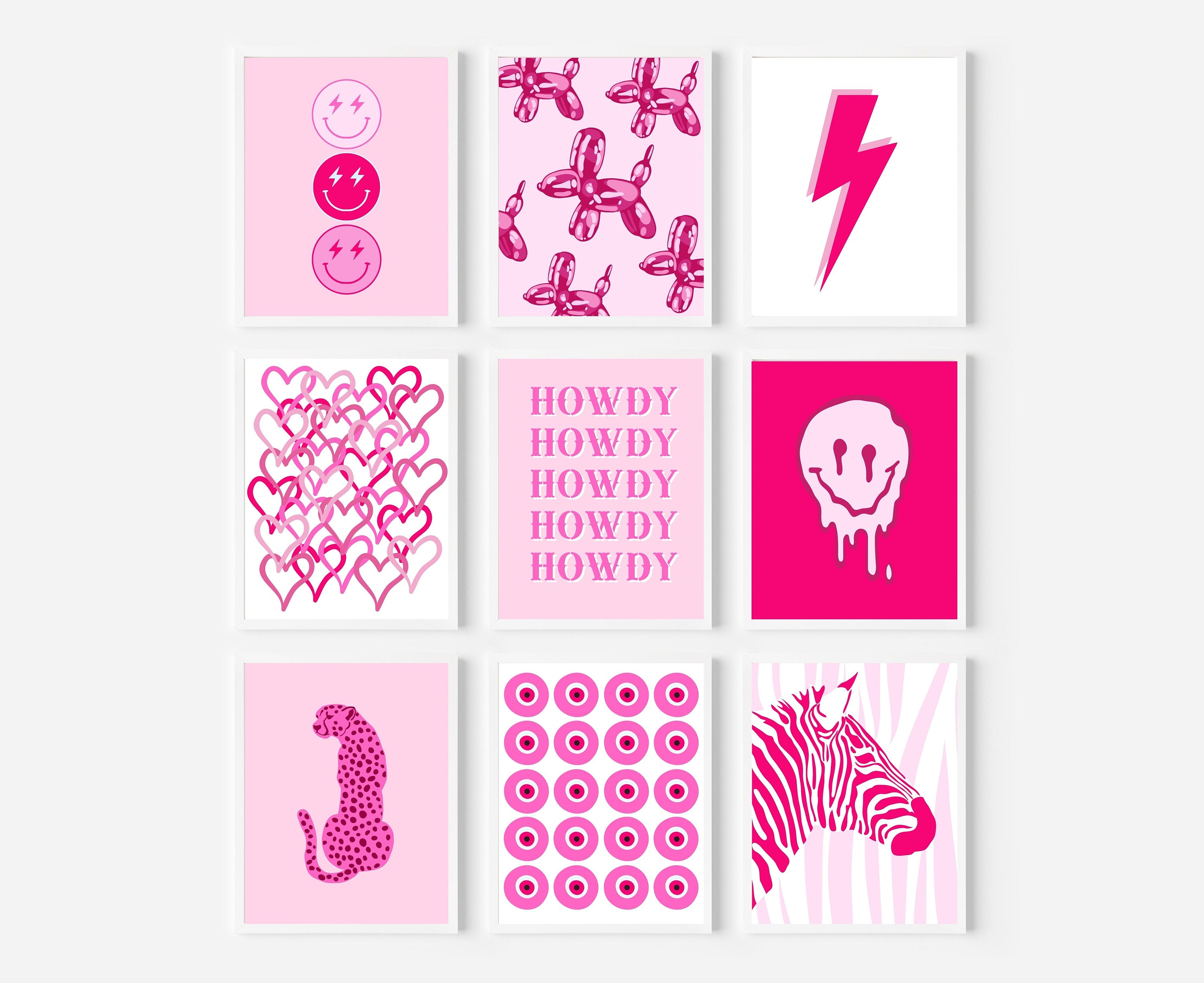 Digital Prints Digital print Preppy room decor Pink preppy wall art ...