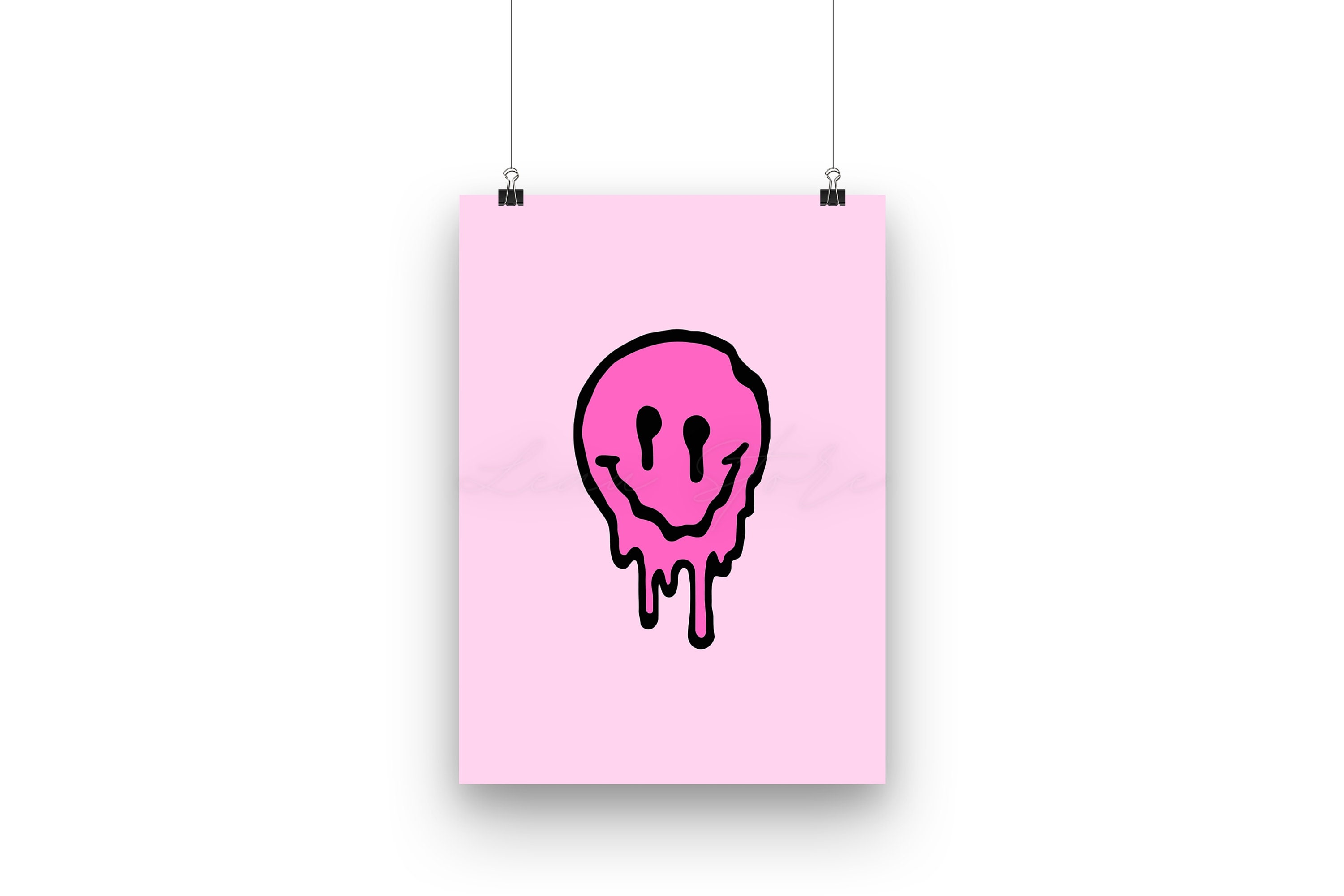 Pink drippy smiley face digital download Digital print | Etsy Pink drippy smiley face digital download Digital print | Etsy